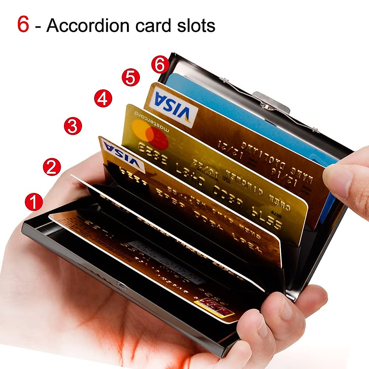 EASTNIGHTS Rfid Credit Card Holder Slim Metal Card Wallet Business Card holders Small Card Case for Men Women