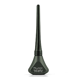 Palladio Liquid Eyeliner, Highly Pigmented and Waterproof Eyeliner, For Intense Eye Definition, Smear-proof Eyeliner Liquid, Includes Easy Grip Wand and Felt Tip Eyeliner Applicator, Emerald Isle