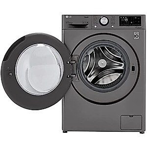 LG WM3555HVA 24 Inch Smart Front Load Washer/Dryer Combo with 2.4 cu.ft. Capacity, 14 Wash Programs, 13 Wash Options, 8 Dry Cycles, TurboWash™, Allergiene™ Cycle, Sanitize Cycle, Steam Refresh,
