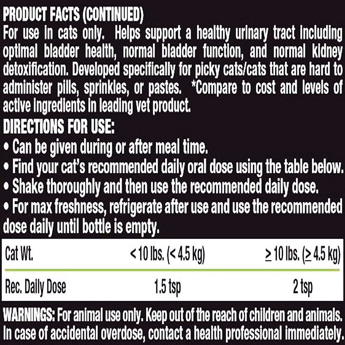 LIQUID-VET Feline Kidney & Bladder Advanced Formula, Plain, 8 oz