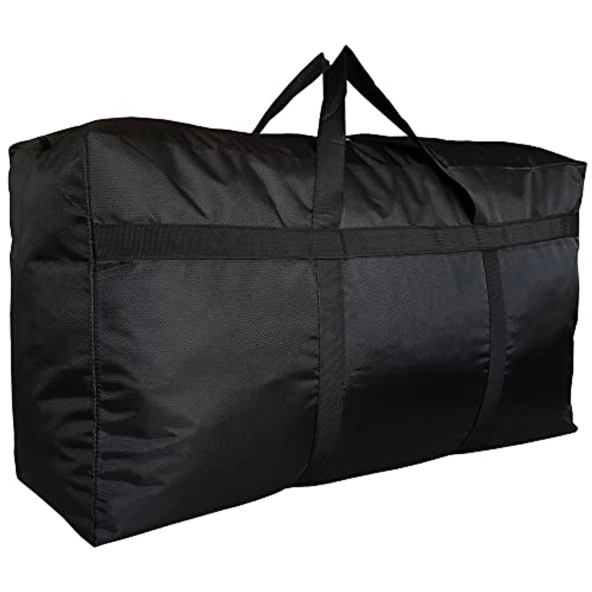 DoYiKe Extra Large Storage Duffle Bag with Zippers and Handles, Black Big Foldable Duffle Bag for Travel-130L