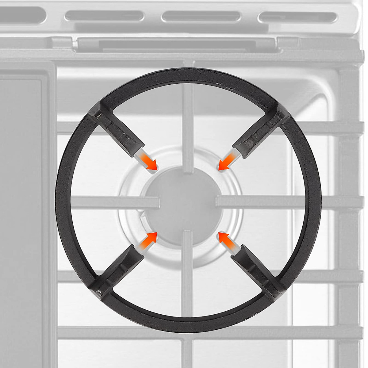 HRepair Cast Iron Wok Support Ring 9Inch Universal Non Slip Wok Rack Stand Fits Kitchen Samsung Ge Frigidaire Whirlpool Kitchenaid Lg Kenmore Gas Stove