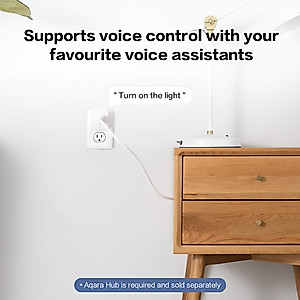 Aqara Smart Plug Plus Aqara Hub M2, Zigbee, with Energy Monitoring, Overload Protection, Scheduling and Voice Control, Compatible with Alexa, Google Assistant, IFTTT, and Apple HomeKit Compatible