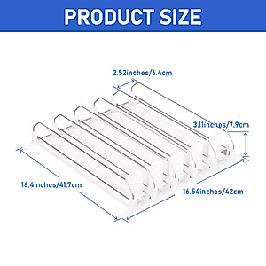 Nisorpa Drink Organizer For Fridge Dispenser, 5 Rows Soda Can Dispenser Water Bottle Organizer For Refrigerator Automatic Beverage Dispenser Pusher Glide Width Adjustable Beer Dispenser for Fridge