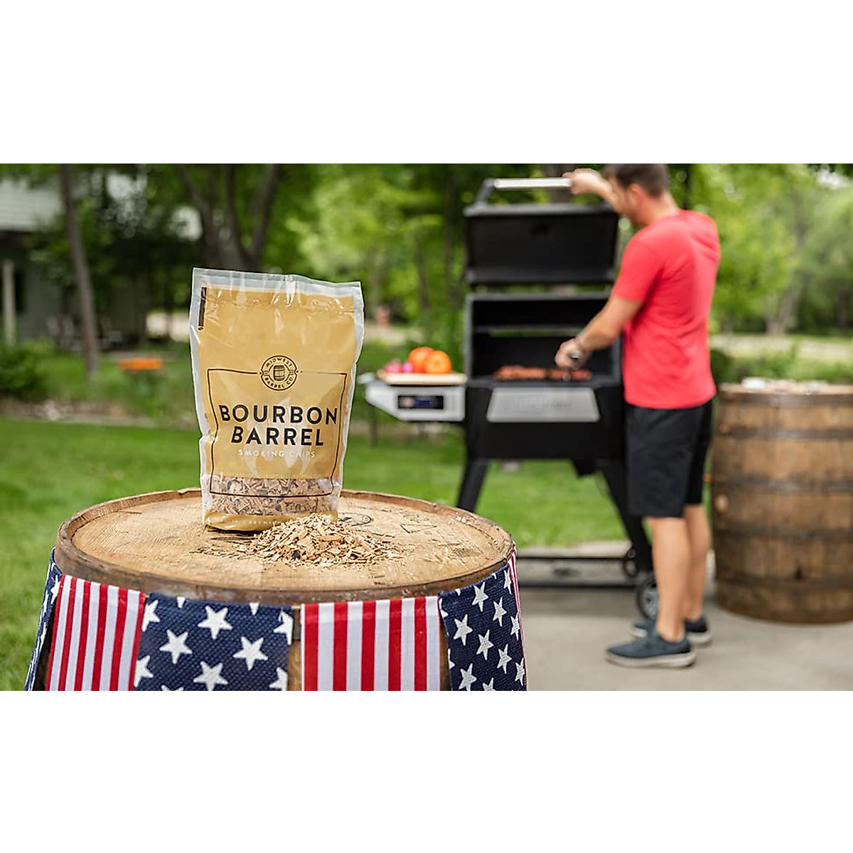 Midwest Barrel Company Genuine Bourbon Barrel Smoking Wood Chips