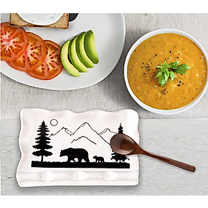 Spoon Rest Spoon Holder for Stove Top Spoon Rest for Kitchen Counter Spoon Rest for Stove Top Ceramic Spoon Rest Hold 3 Spoon bear-picture