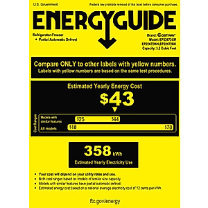 ARLIME Mini Fridge with Freezer, 3.2 Cu. Ft, Compact Refrigerator w/Double Reversible Door, Removable Glass Shelves, Adjustable Thermostat, Low Noise, Small Refrigerator for Dorm Office Bedroom, Grey