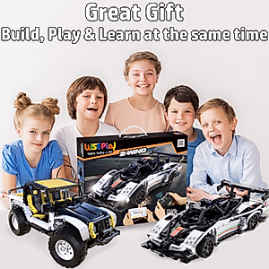 WISEPLAY Model Car Kits to Build for Adults and Kids 9 12 14 Year - STEM Projects for Kids Ages 8 12 16 yr - Build Your Own Remote Control Building Car Kit - Great STEM Building Toy Gifts 457 Pieces