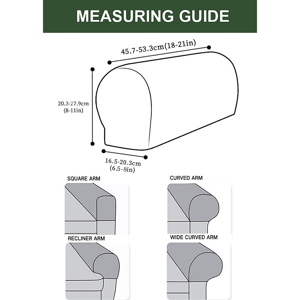 vctops Waterproof Faux Pu Leather Armrest Covers Vintage Stretch Arm Covers for Chairs Couch Sofa Armchair Slipcovers for Recliner Sofa 2pcs, Dark Coffee