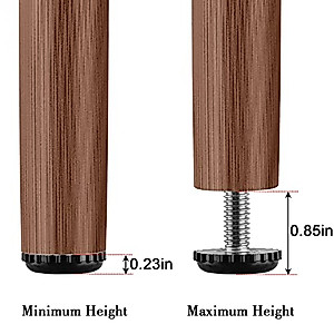 Anwenk Stainless Steel Patio Furniture Leveling Feet 1/4-20 Screw in Threaded Outdoor Furniture Levelers Adjustable Table Chair Levelers Feet Glides for Chairs Tables Cabinet Patio Furniture- 8 Pack