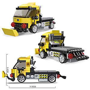 Uvini Building Block Pull Back Car for Kids, Truck, Car Models Building Sets, Best Gift Building Blocks Car Sets for Kids 6+ on Build and Play Game Party Favors, 879 Pieces