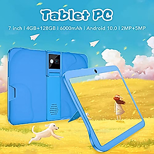 soobu Reading Tablet, Blue 6000mAh 5G WiFi Dual Camera HD IPS Screen 7 Inch Tablet for Study (Blue)