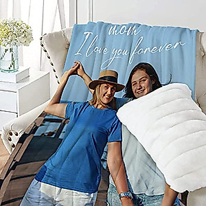 Custom Throws Blanket with Photo or Text, Personalized Flannel Blankets for mom, Father, Adult Friend, Lover,Customized Gift, Family Birthday, (Style 2, 60"x80")
