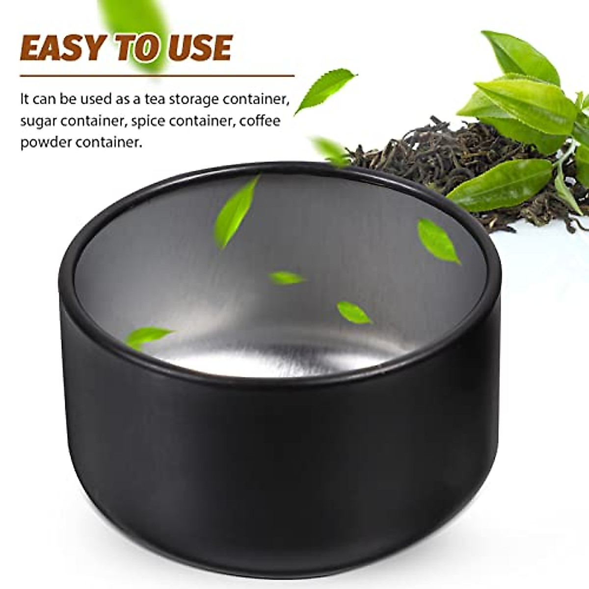 Luxshiny 50ml Tea Tins Canister with Airtight Lids 10pcs Round Metal Candy Tin Jars Tinplate Empty Cookie Box Wedding Party Favor Treat Container