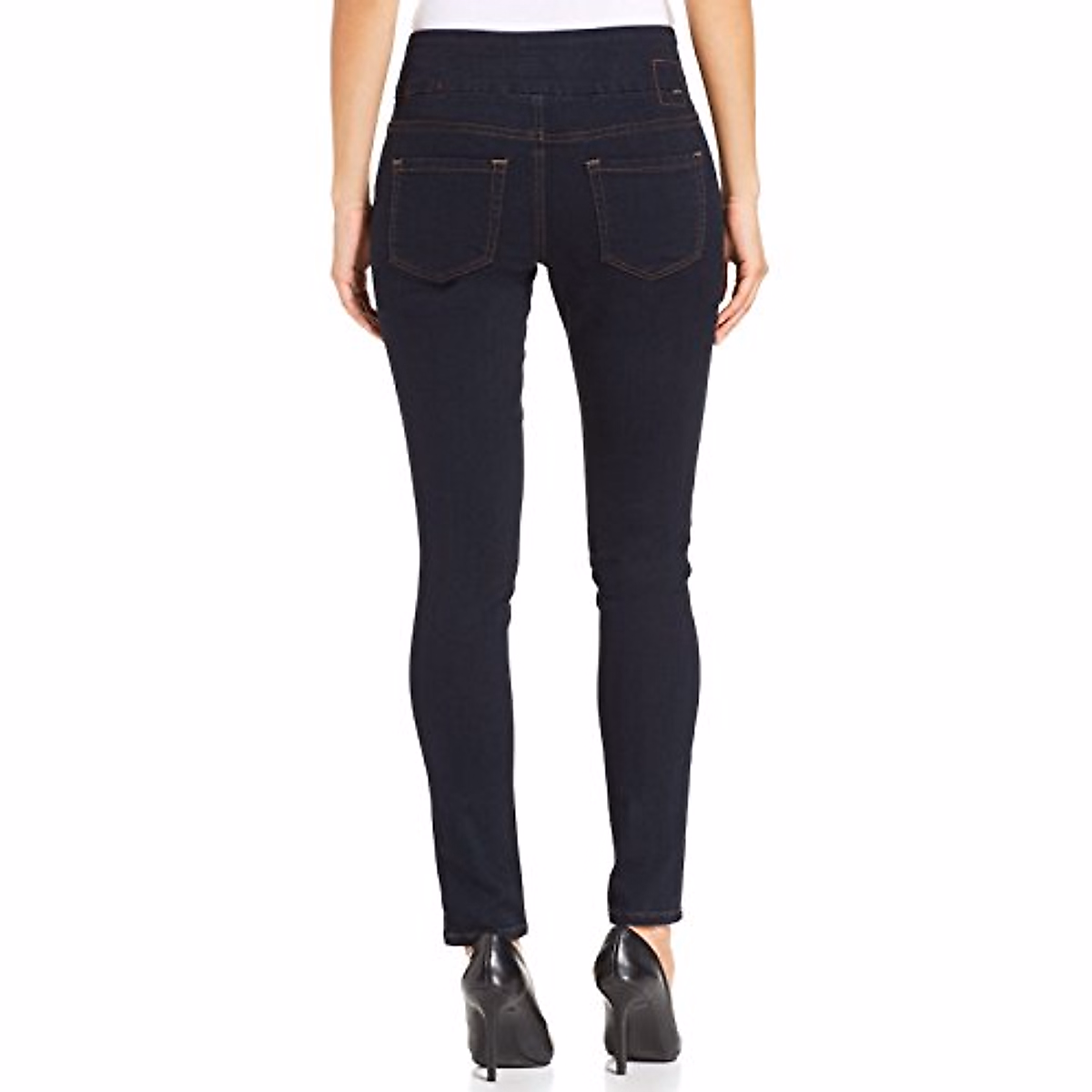 JAG Jeans Women's Petite Nora Mid Rise Skinny Pull-On Jeans-Legacy, After Midnight, 0P