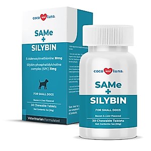 Same and Silybin for Dogs - S-Adenosyl-L-Methionine, Same for Dogs, Liver Supplements for Dogs, Brain Supplement for Dogs, Dog Liver Support Supplement (Same+Silybin, Small Dogs (Under 14 lbs))