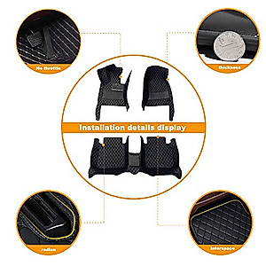 Leather car Mats Fit for Hatchback 4-Seat(No armrest Box) 04-13 Floor Mats Full Protection Car Accessories Coffee 3 Piece Set