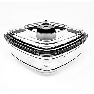 Vacuum Seal Canisters by Vesta Precision | Great for vacuum sealing and storing liquids | Refrigerator and freezer friendly | 0.8 Liter
