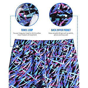 maamgic Mens 5" Gym Running Shorts for Men 2 in 1 Quick Dry Workout Athletic Shorts Colorful Blue Small