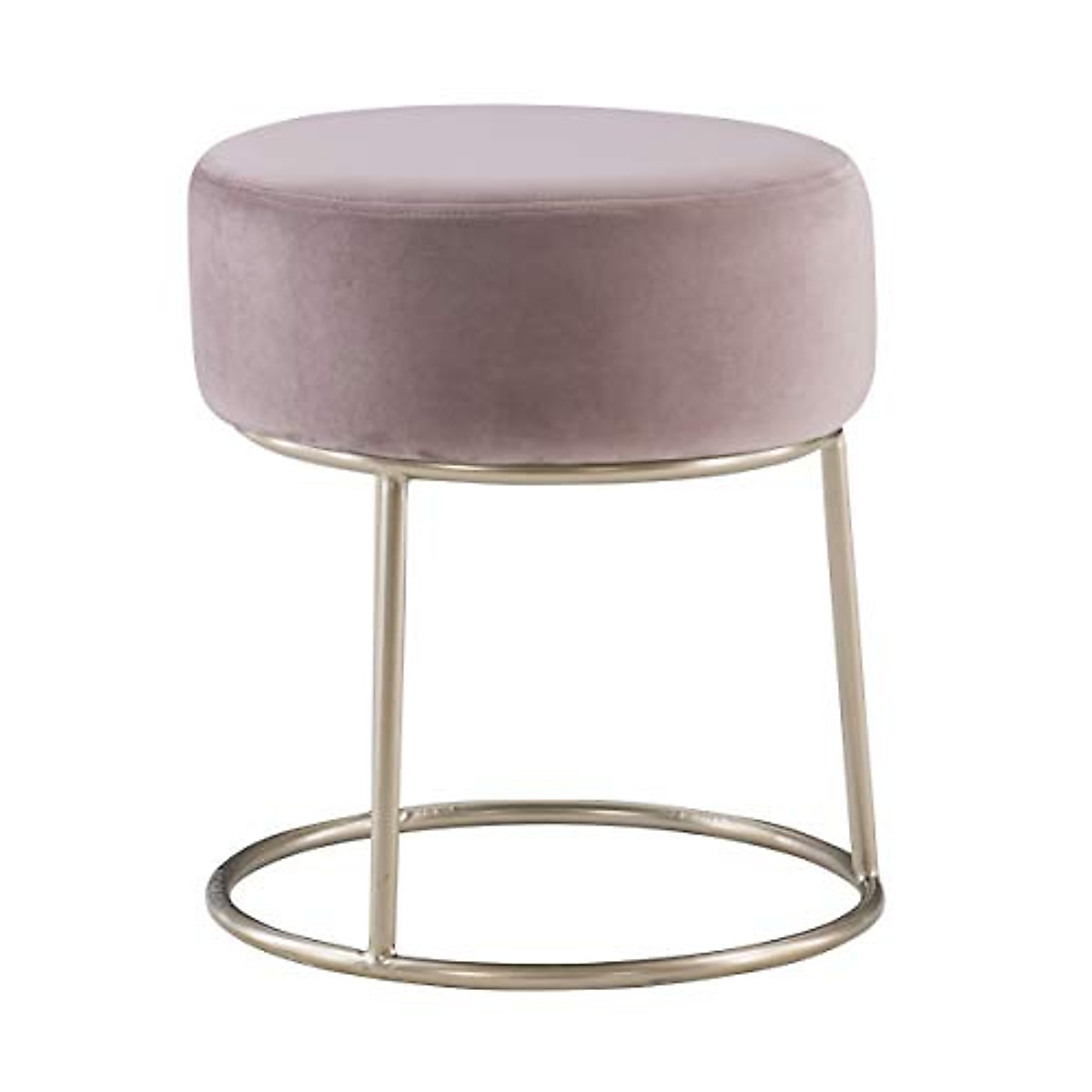 Linon Pink and Gold Vanity and Accent Dalilah Stool