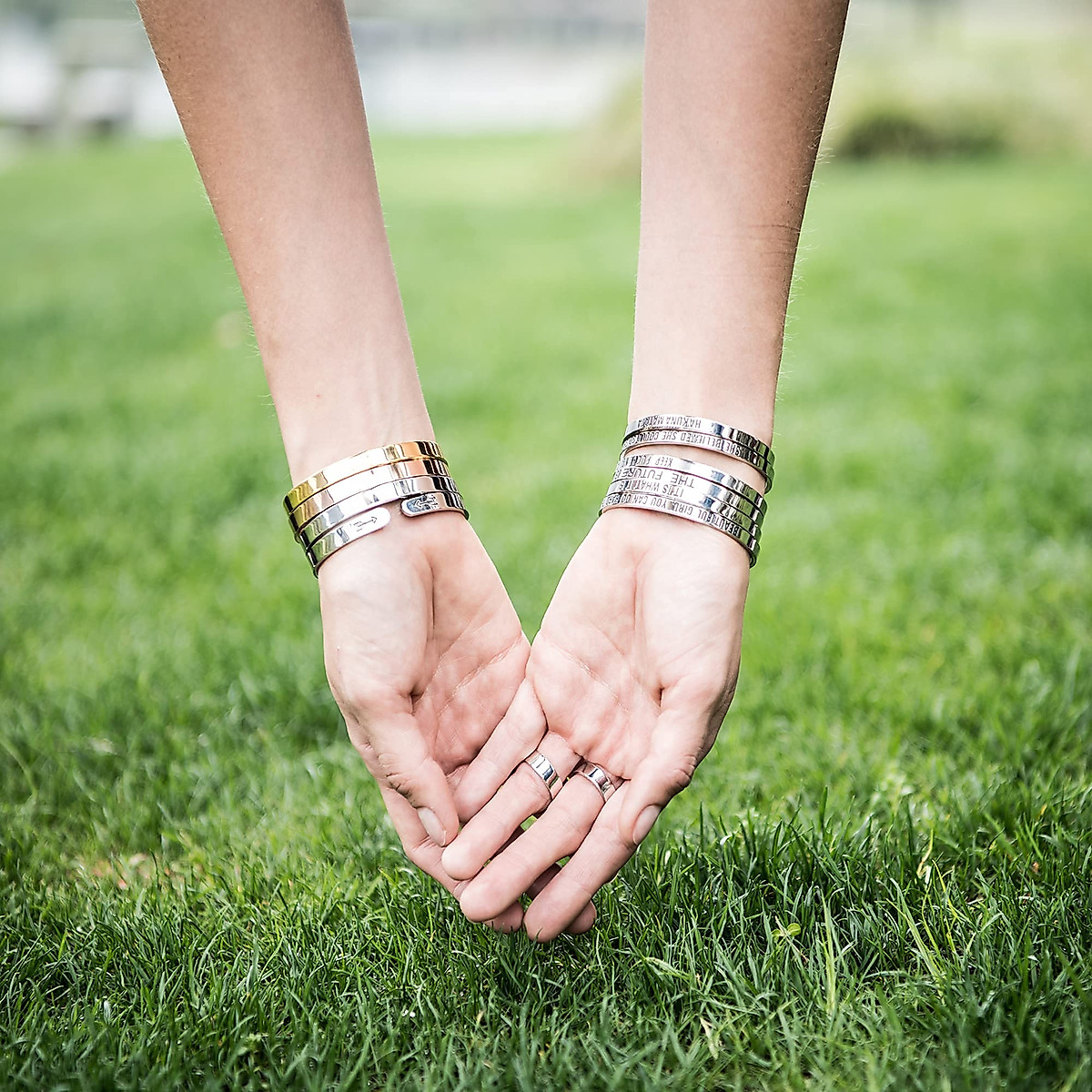 Memgift I Love You Cuff Bracelets Gifts for Women Inspirational Motivational Mothers Day Christmas Graduation Gifts for Mother Sister Friends