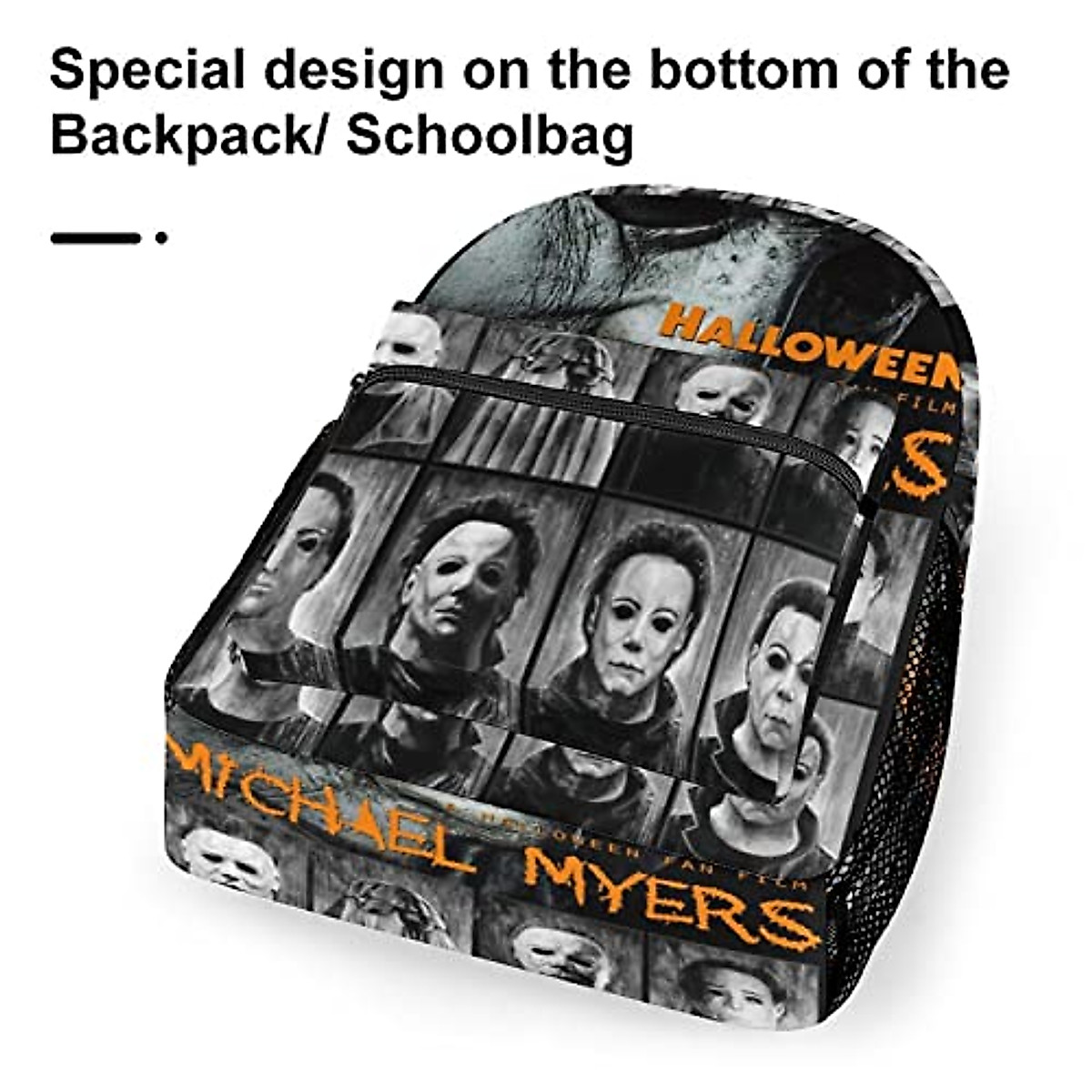 Adult Backpack Michael Halloween Myers Backpack Multifunctional Daypack Perfect Travel Bag Classical Basic Business Daypack
