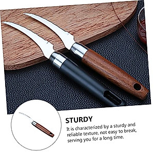 AUTSUPPL Shrimp Opener Shrimp Cutter Peeler Shrimp Deveining Tool Shrimp Peeling Tool Shrimp Cleaner Shrimp Deveiner Tool Seafood Knives Prawn Cleaner Tool Shrimp Line Cutter Wood