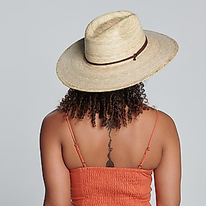 San Diego Hat Company Women's Palm Straw Sun Hat, Natural