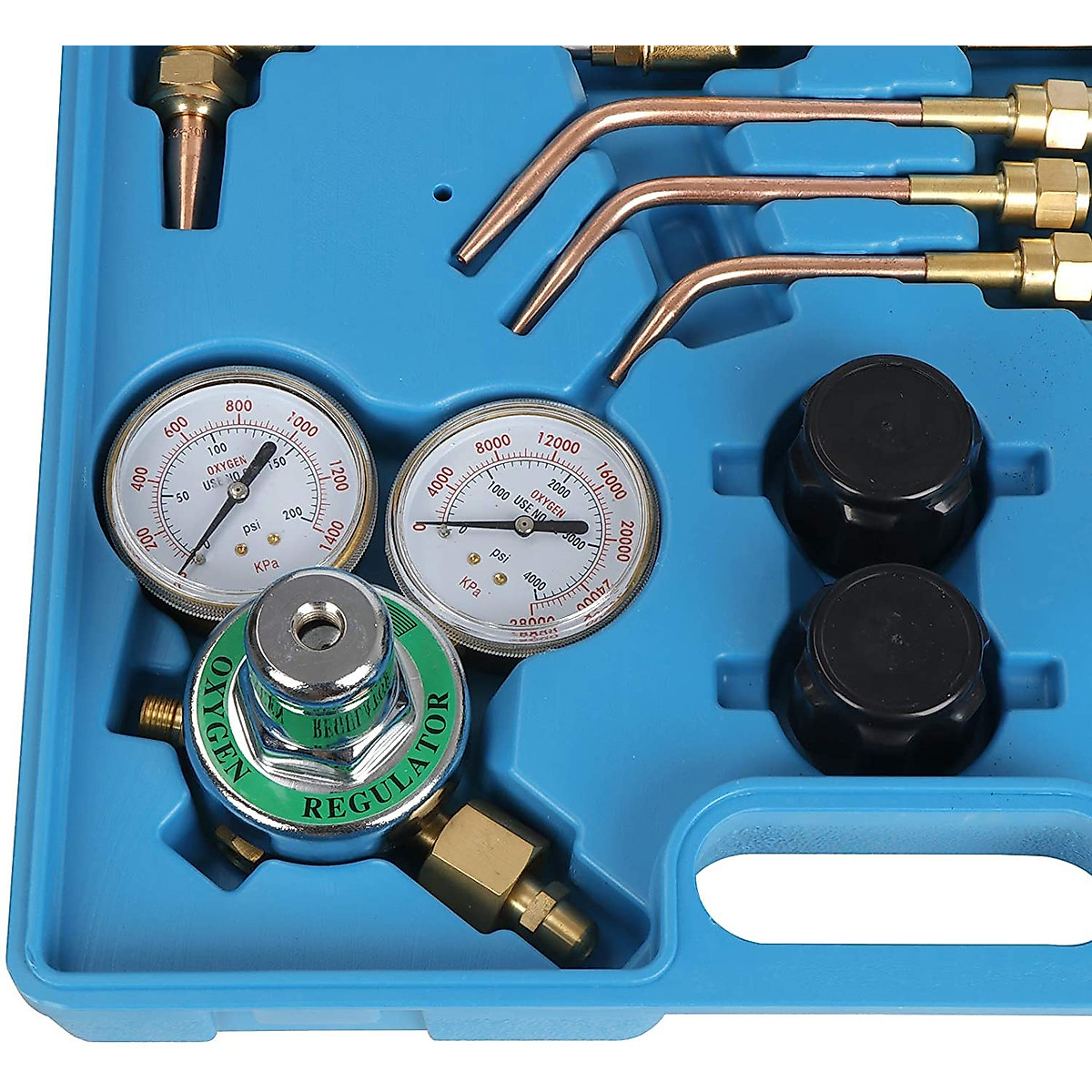 BBBuy Oxygen & Acetylene Gas Cutting Torch and Welding Kit Portable Oxy Brazing Welder Tool Set with Two Hose, Storage Case-Portable Cutting Torch Set Welder Tools