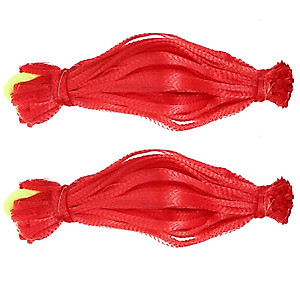 HANABASS 200pcs Mesh Produce Bags Seafood Boiling Bags Onion Fruits Mesh Produce Bags Reusable Net Bags for Vegetables and Fruits Boiling Bags for Cooking Crab Shellfish Crawfish Red