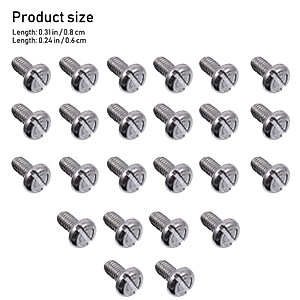 Scicalife 100pcs Round Head Screws Stainless Steel Wall Plate Screws Mechanical Maintenance Fixing Screws for Receptacle Outlet Cover, Wall Plate, Light Switch Plate