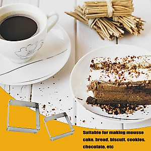 Utoolmart Cake Mold Adjustable Cake Ring Molds from 6" to 11" Stainless Steel Square Mousse Cake Cutter Baking Mold Pastry Kitchen Cooking Tool