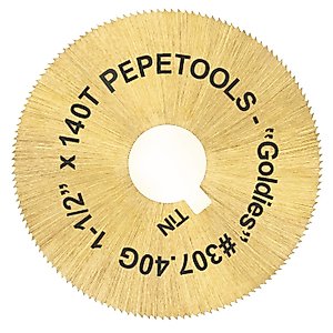PepeTools JRM2 1.50 inch Large Blade TiN Coated Goldies 307.40G, 0.008" Thick