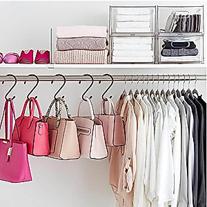 6 Inch Large S Hooks for Hanging,Heavy Duty S Hook with Rubber Stopper S Shaped Hooks for Clothes,Plants,Metal Black S Hangers for Tree Branch,Bird Feeder,Pots and Pans Closet Garden 6 Pack