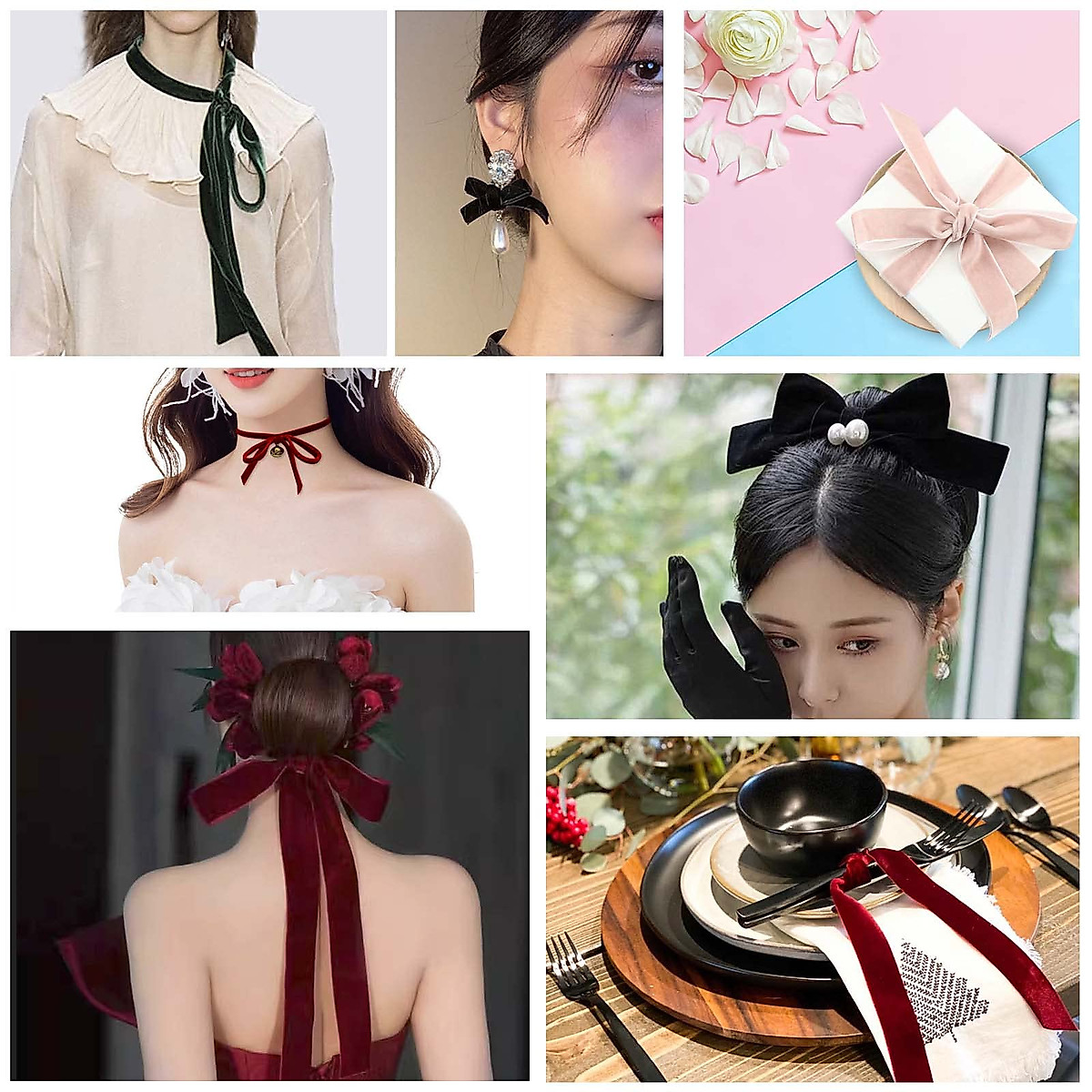 15 Yards Velvet Ribbon 1-1/2 Inch Single Face Brown Velvet Ribbon Spool Prefect for Wedding, Ribbon for Gift Wrapping, Christmas Wreath,Hair Bows Ribbon, Ribbon for Crafts