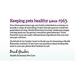 Health Extension Dry Dog Treat, GMO-Free, Training Treats for Small Breeds Dogs & Puppies, with Added Vitamin & Minerals, Heart-Shaped Crunchy Biscuits with Chicken (12 Oz / 340 g)