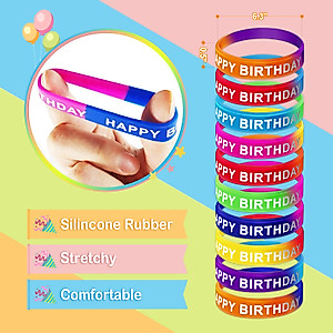 90 Pcs Happy Birthday Kits for Kids Classroom, Include Happy Birthday Crowns, Silicone Stretches, Badge Stickers, Students Kindergarten Birthday Party Hats for School Teacher Classroom Party Supplies