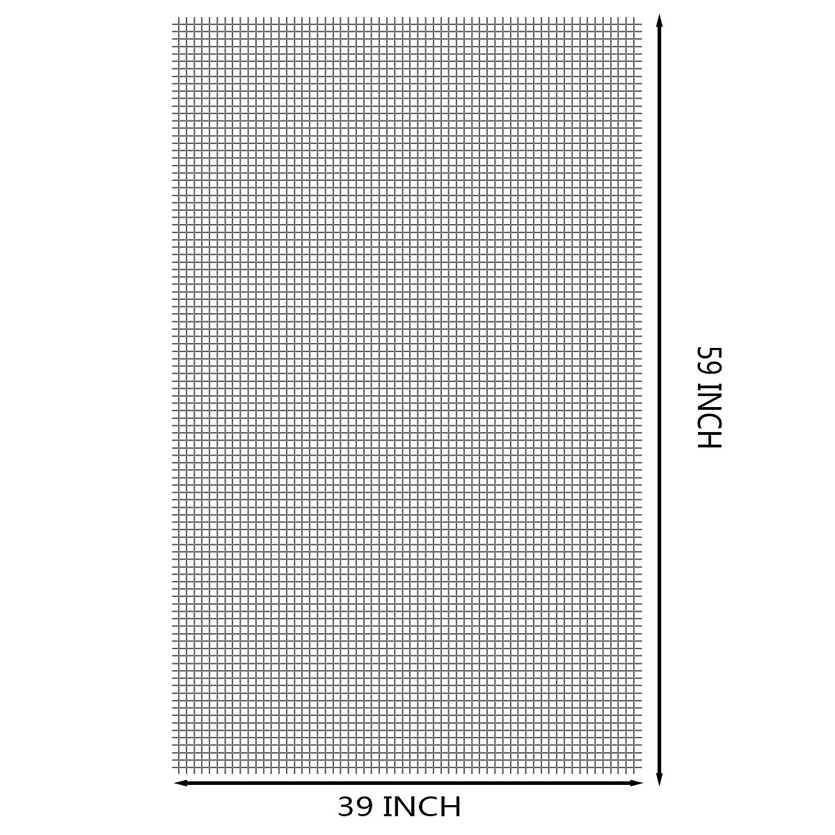 39"×59" Grey Fiberglass Window Screens Repair kit - DIY Adjustable Window Screens mesh Replacement kit for WindowsDoorPorchPatioSliding Screen Door