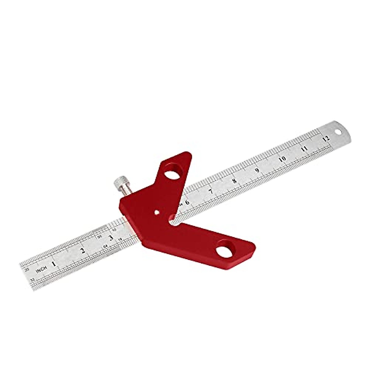 DDWT YX-3 Center Finder Woodworking Square Center Scribe 45 90 Degrees Angle Line Scriber Marking Tools Metric and Inch Ruler Magnetic Wood Measuring Scribe Tool