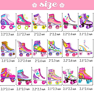 36pcs Roller Skate Cupcake Toppers Roller Skate Birthday Party Decorations 80s 90s Retro Hip Hop Roller Skating Theme Decor Supplies for Children Boy Girl Happy Birthday Party Decor Supplies