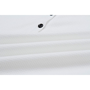 Famulily Women's Waffle Knit Tunic Tops Loose Long Sleeve Button Up V Neck Henley Shirts (White, Large)