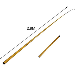 XMHF Traveling Fishing Rod 10 Sections Telescopic Pole Retractable Angling Fishing Pole Rod 2.8M Length
