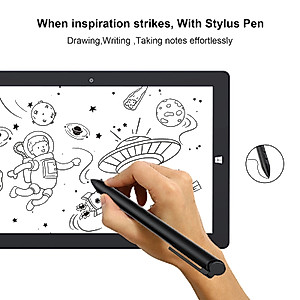 AWOW Windows 10 Tablet 10.1inch with Keyboard, Detachable 2 in 1 Laptop Touch Screen, Intel Celeron N4120, 8GB RAM 128GB ROM, 2.4G+5G WiFi, Bluetooth, HDMI, Dual Camera