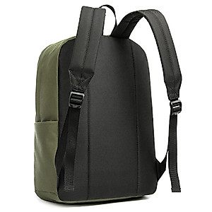 doumu Style School Backpack Travel Bag for Men Women Lightweight College Back Pack with Laptop Compartmen (Military green)