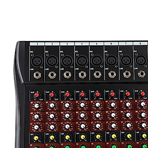 DNYSYSJ Audio Mixer, 8 Channel bluetooth Live Studio Audio Mixer, Professional Audio Mixer, USB Mixing Console, Sound Board Console System DJ Studio