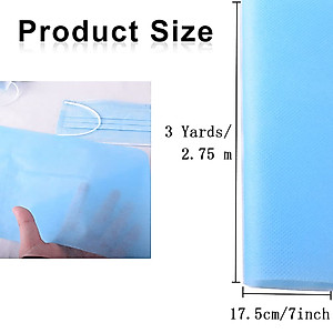 Non Woven Fusible Interface Blue/White Non Woven Interface Fabric 100% Air Filter For Face Mask DIY Supplies By Yard (10 Yards, White)
