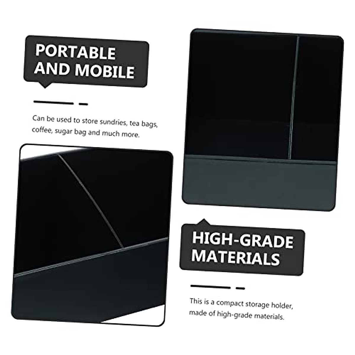 RUNROTOO Toiletry Containers Desktop Storage Box Makeup Organizer Box Tea Bag Organizer Coffee Bar Accessories Organizer Coffee Cup Holder Countertop Makeup Organizer Sugar Packet Organizer