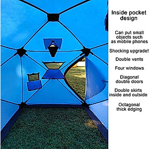 Ice Fishing shelter Ice Fishing Shelter Pop-Up Portable Insulated Ice Fishing Tent Ice Fishing House with Double Door Design Waterproof Oxford Fabric Ideal for Weekend Camping and Fishing