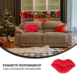 KESYOO 3D Lip Throw Pillow Home Decorative Pillow Cushion for Sofa Big Red Lip Valentines Day Gift (30cm)