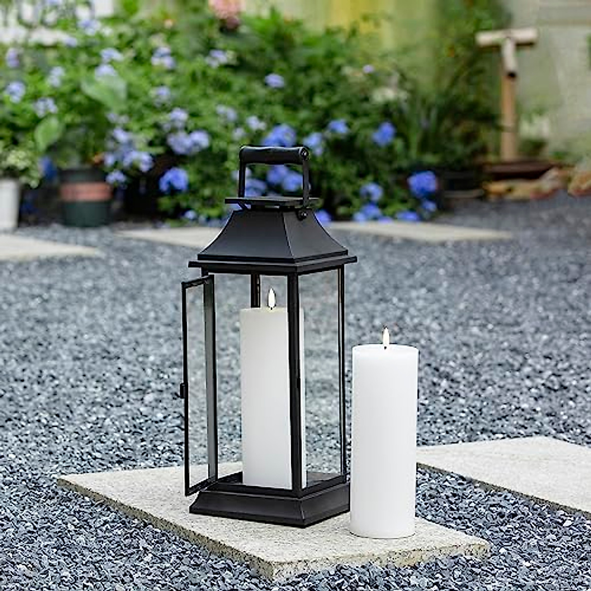 volnyus White Flameless Candles Set of 2 (3x9 inch) Flickering LED Wax Candles Battery Operated with Remote Control Timers for Fall Decor/Night Light/Fireplace/Party Dimmable Pillars Flat top